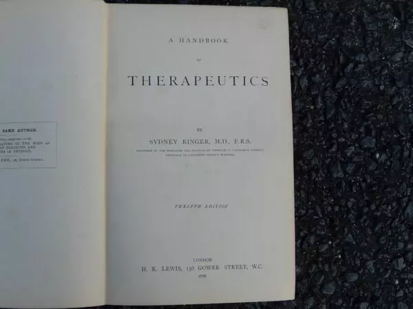 A Handbook of Therapeutics | The Shop in the Bush